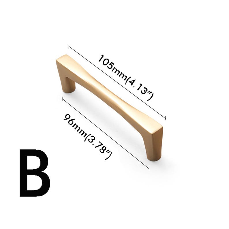 Matte Cabinet Pull: Gold & Silver Furniture Handle, Kitchen Cabinet ...