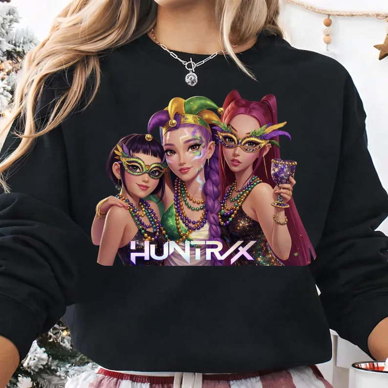 Huntrix Mardi Gras Carnival Printable Shirt Design, Fat Tuesday ...