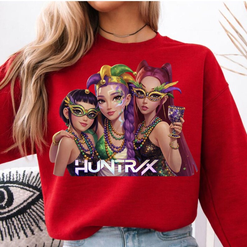 Huntrix Mardi Gras Carnival Printable Shirt Design, Fat Tuesday ...