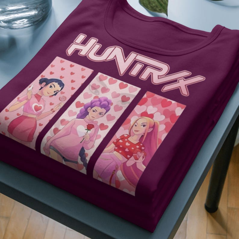 K Pop Demon Hunters PNG | Huntrix Inspired Girl Group Valentine Shirt ...