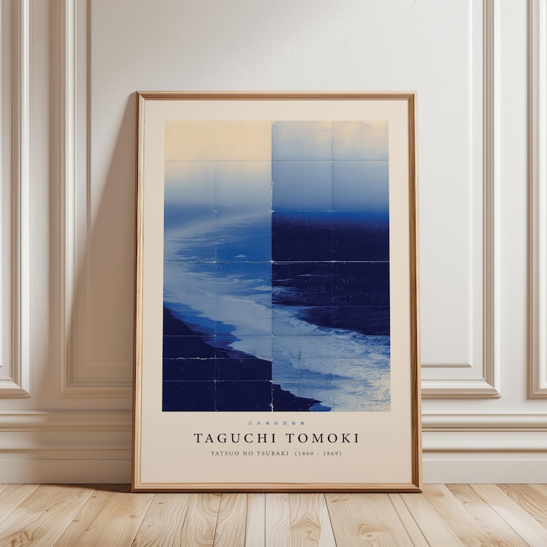 Taguchi Tomoki Digital Poster, Scandinavian Coastal Printable, Ukiyoe ...