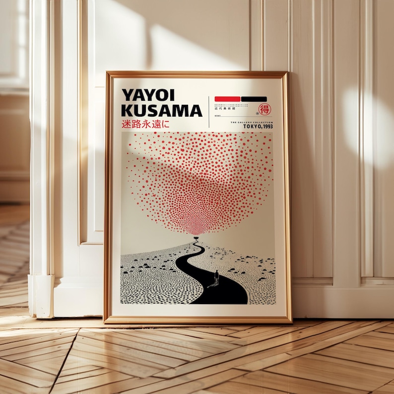 Yayoi Kusama Inspired Japanese Wall Art Poster (digital Download) - Etsy