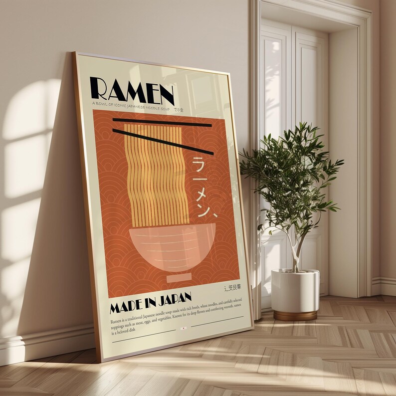 Japanese Ramen Printable Art, Vintage Food Illustration, Asian Kitchen ...