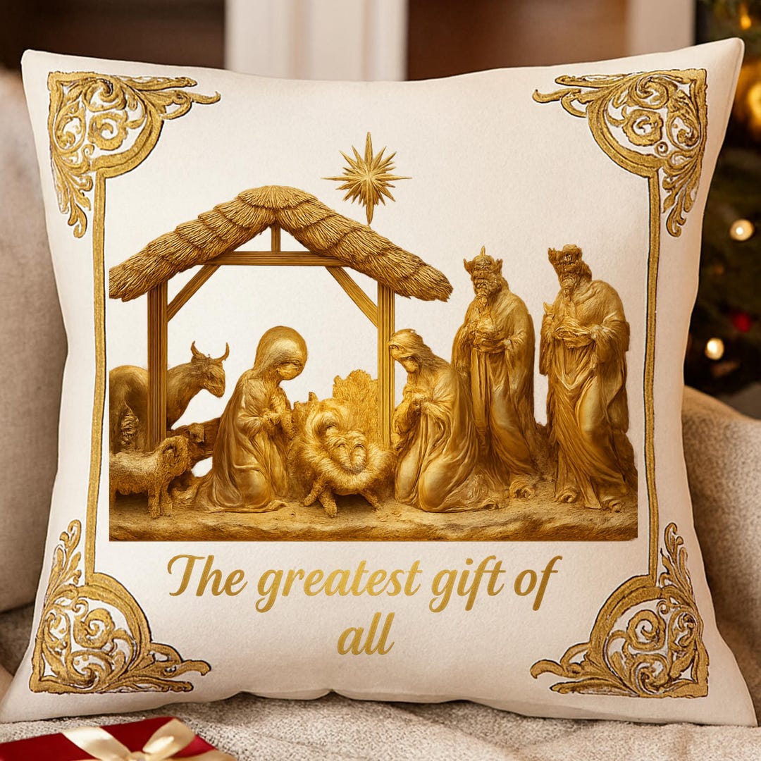 Golden Nativity Scene PNG – Christmas Digital Download - Etsy