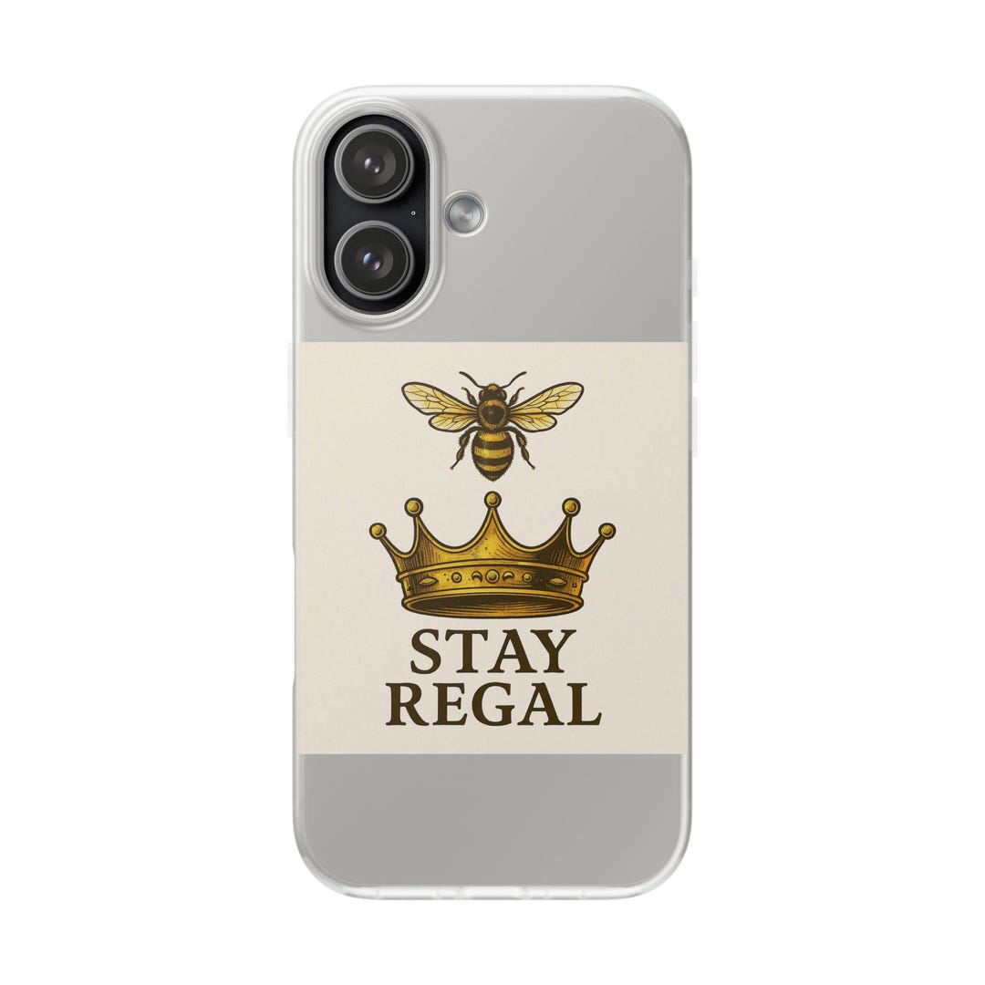 Stay Regal Bee Crown Phone Case | Flexi Case - Etsy