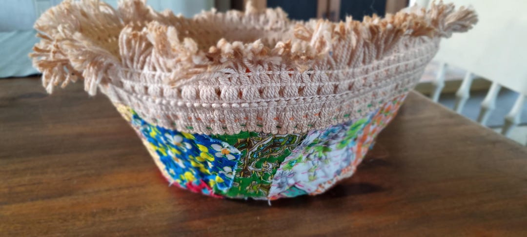 Patchwork Fabric Vessel — One-of-a-kind, Handmade From Remnant Textiles ...