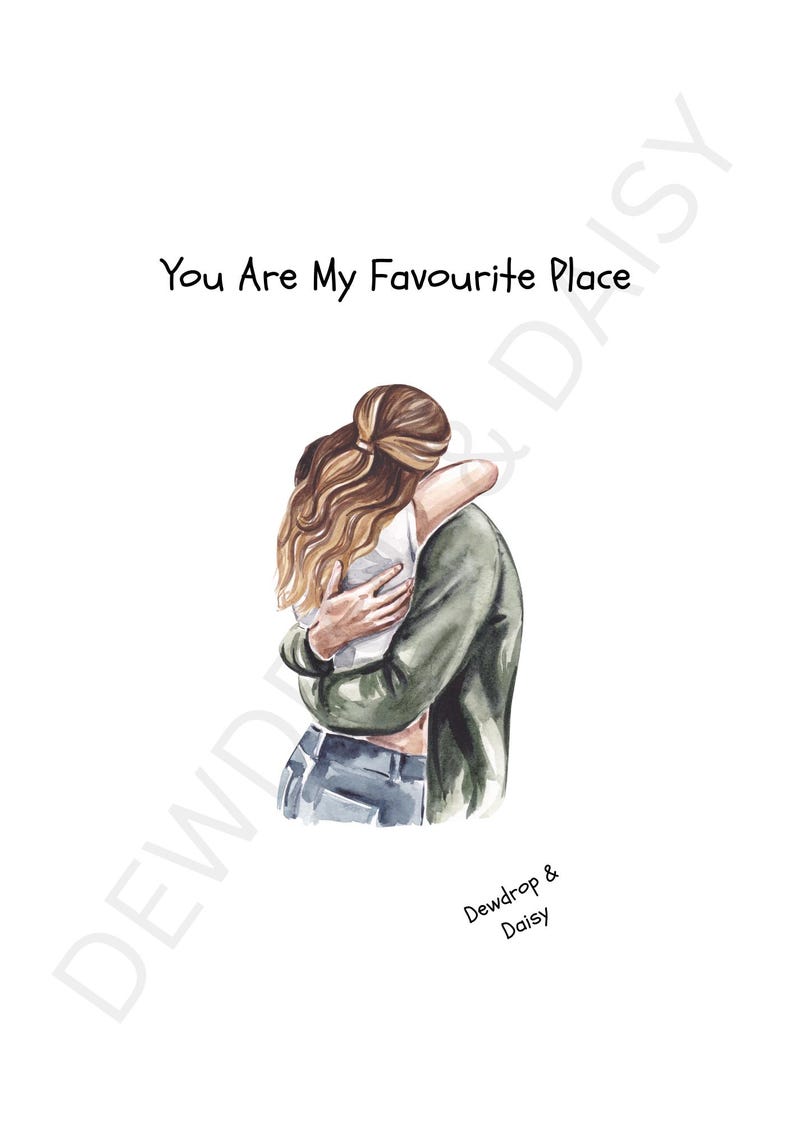 You Are My Favourite Place Digital Print | Couple Prints | Love Prints ...