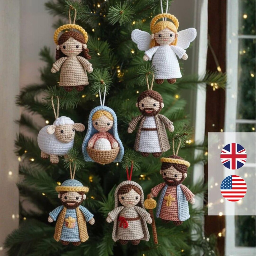 Crochet Nativity Set • Amigurumi Christmas Nativity Scene • Handmade ...