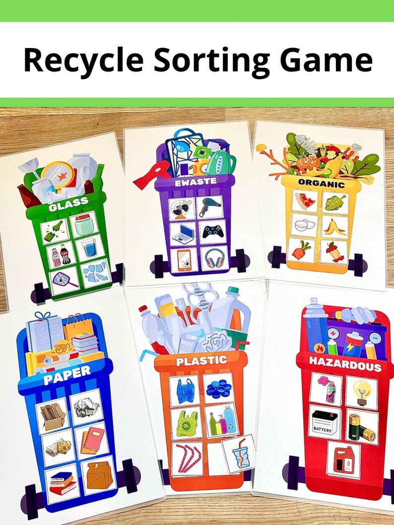 Recycle Sorting Game for Kids | Earth Day Learning Activity (PDF) - Etsy