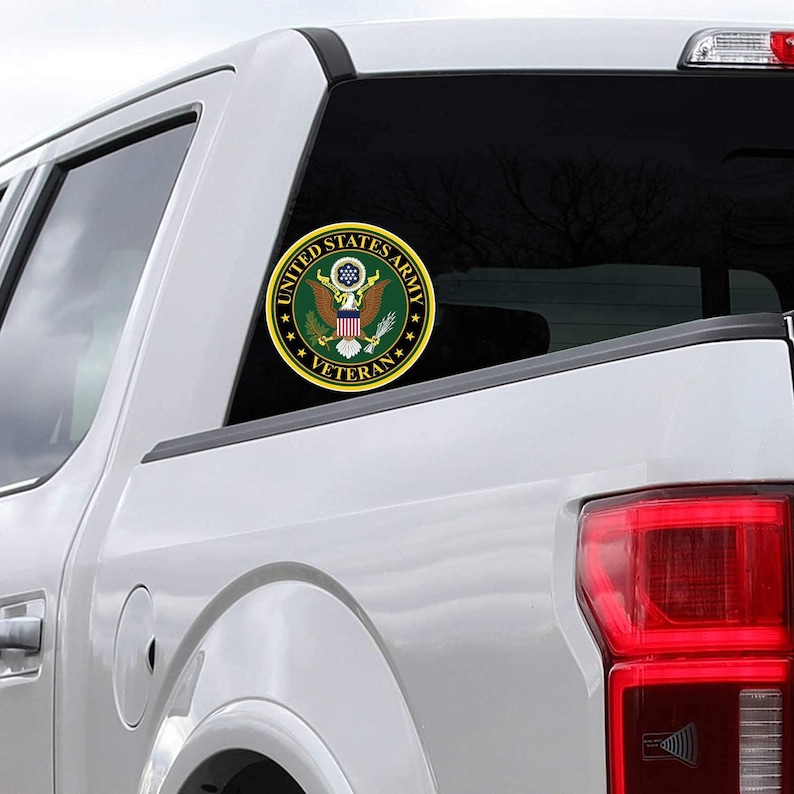 US Army Veteran Sticker, United States Military Waterproof Vinyl Decal ...