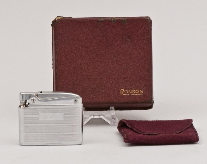 Ronson Adonis Lighter With Machined Finish in Box - Etsy