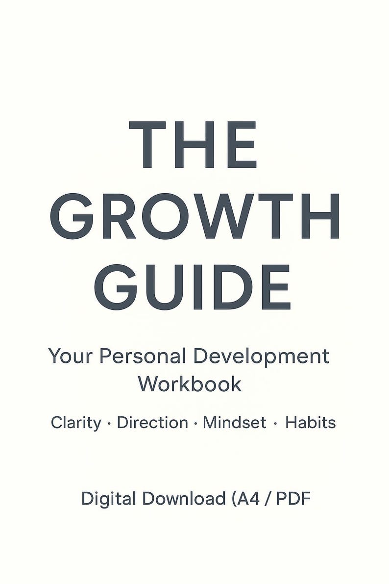 The Growth Guide | Personal Development Workbook | Self-improvement ...