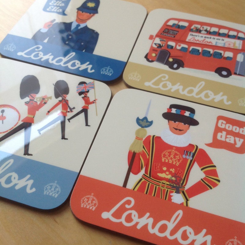 London Coasters - Etsy