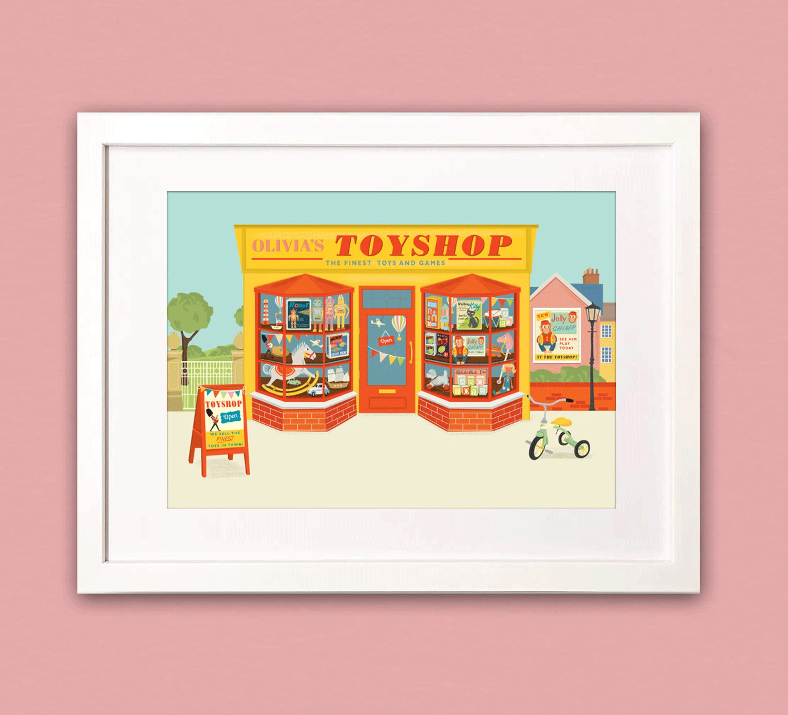 Shop Front Art Print the Toy Shop Personalised A3 - Etsy