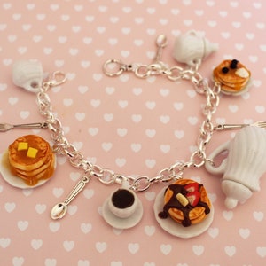 Breakfast Bracelet - Food Bracelet - Pancake Bracelet - Coffee Jewelry ...