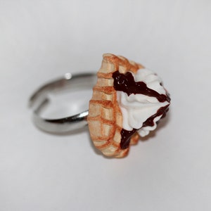 Chocolate Waffle Ring Food Ring Kawaii Ring Heart Waffle Ring Food ...