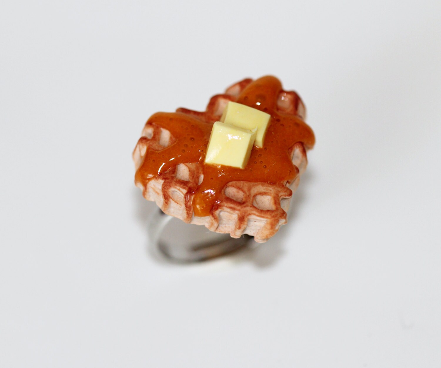 Buttery Waffle Ring Food Ring Maple Syrup and Butter - Etsy