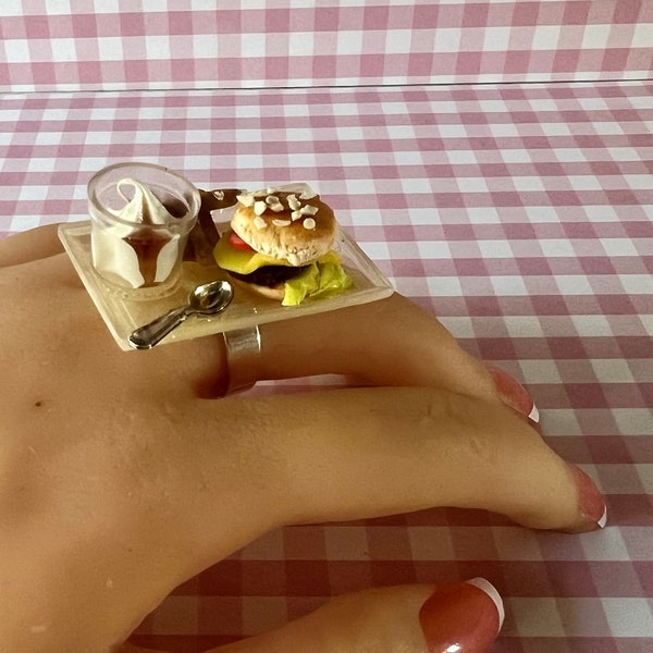 Hamburger Ring - Etsy