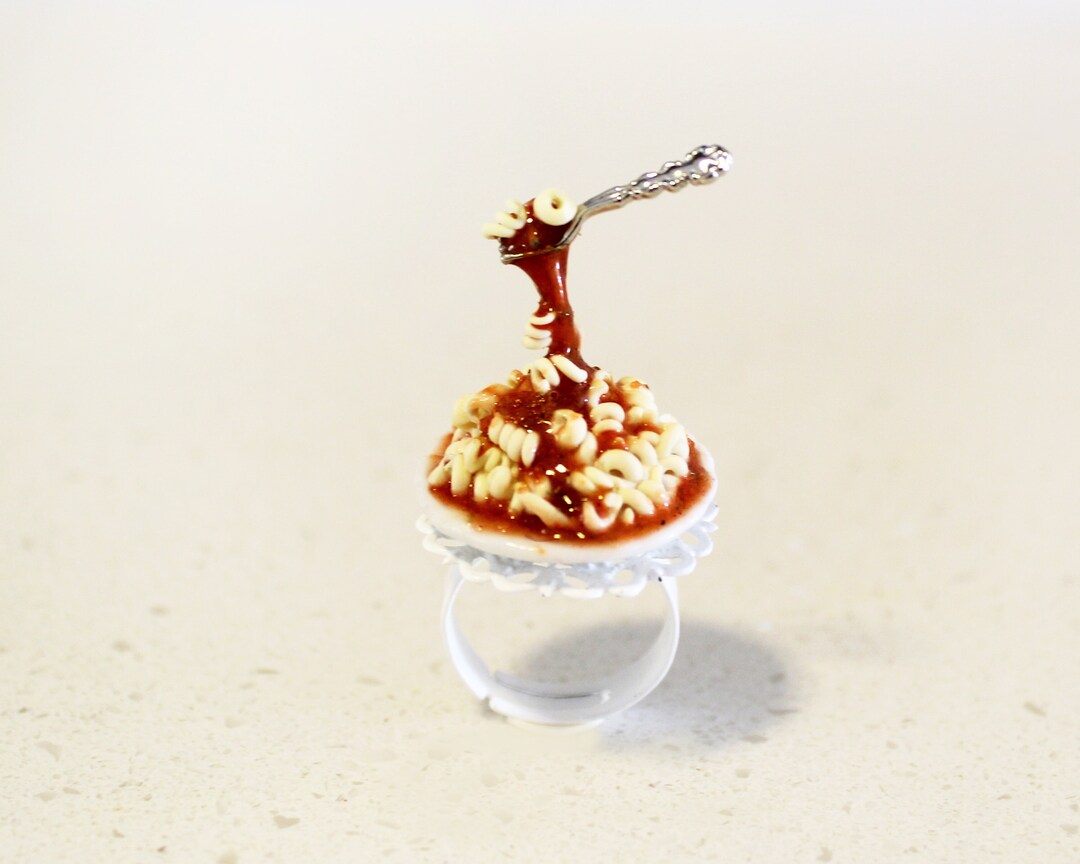 Italian Pasta Ring Food Ring Kawaii Ring Miniature Food Jewelry - Etsy