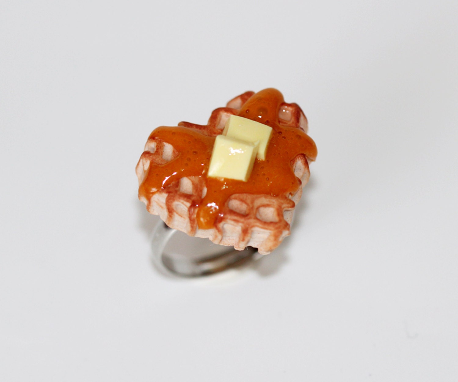 Buttery Waffle Ring Food Ring Maple Syrup and Butter - Etsy