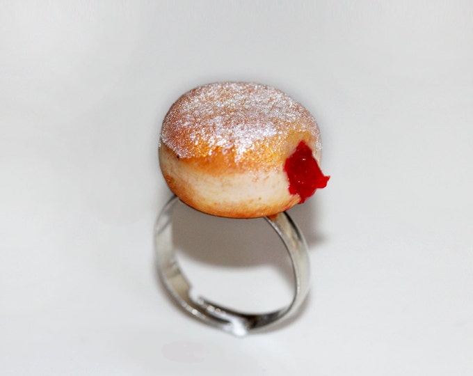 Jelly Donut Ring - Hanukkah Jewelry - Jelly Donut Jewelry -jam Filled ...