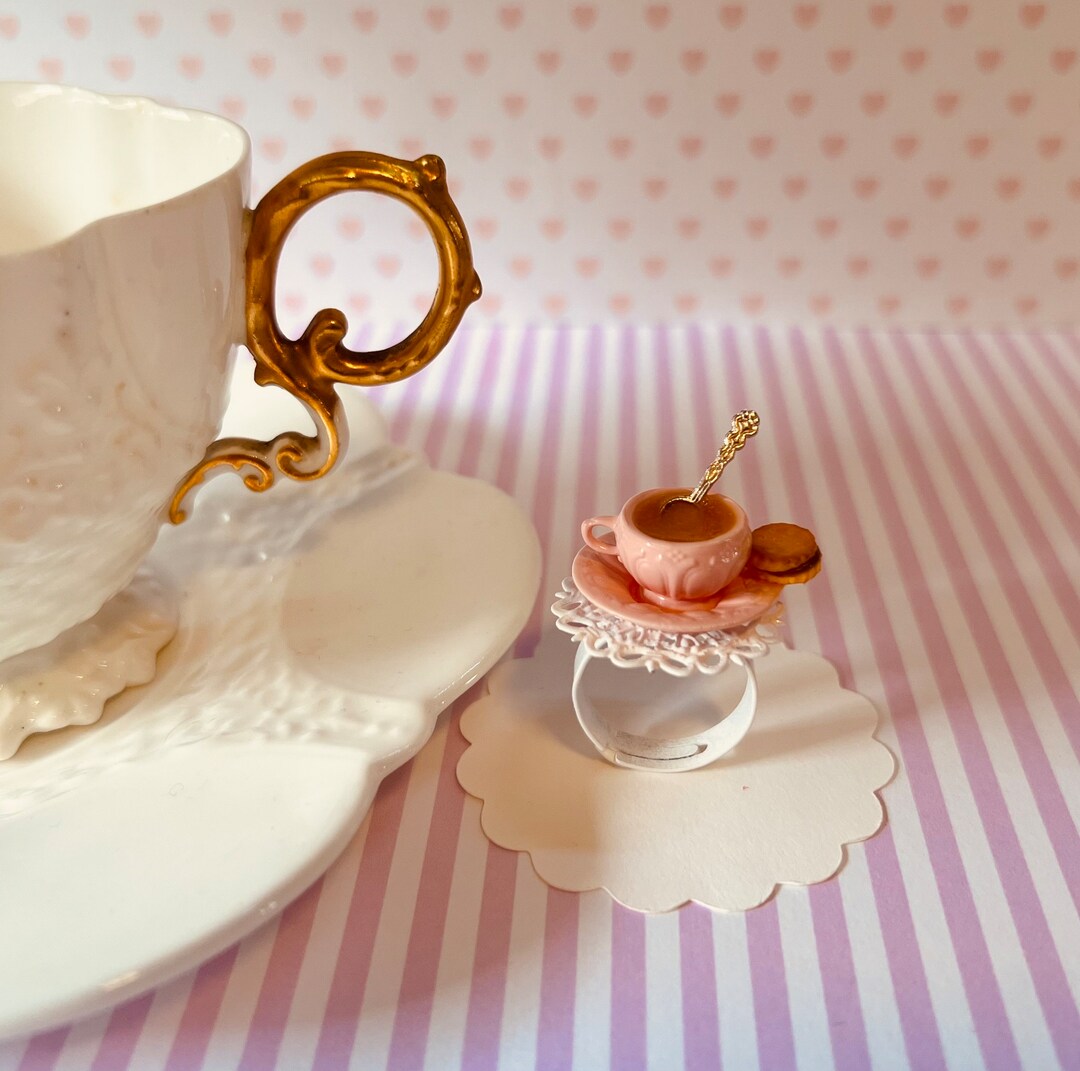 Tea Party Ring - Tea Party Jewelry - Pink Tea Party Jewelry -valentine ...