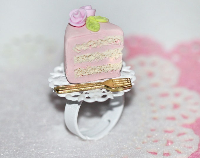 Pink Cake Ring Princess Ring Food Jewelry - Etsy