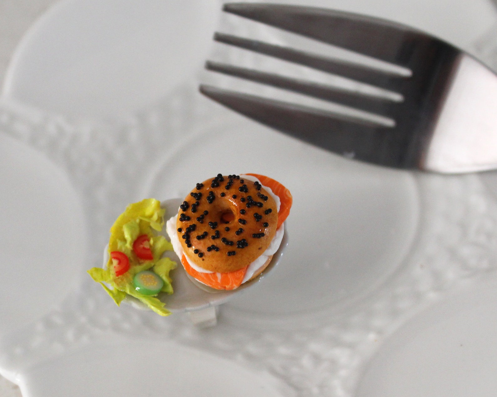 Bagel Sandwich Ring Bagel and Lox Jewelry Cream Cheese and - Etsy