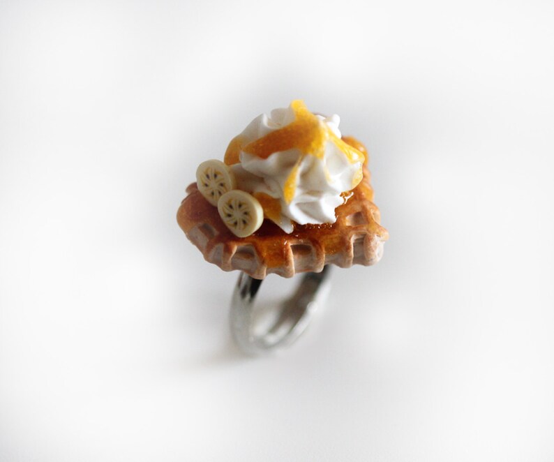 Waffle Ring Food Ring Maple Syrup and Bananas Waffle Ring - Etsy