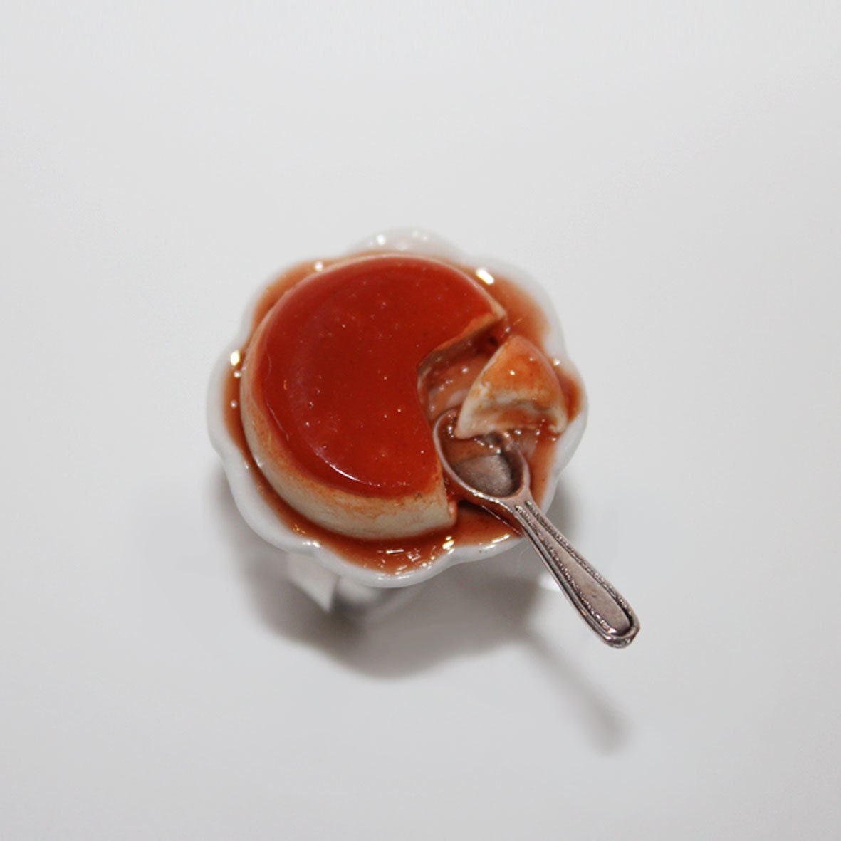 Caramel Pudding Ring Flan Ring Food Ring Food Jewelry - Etsy