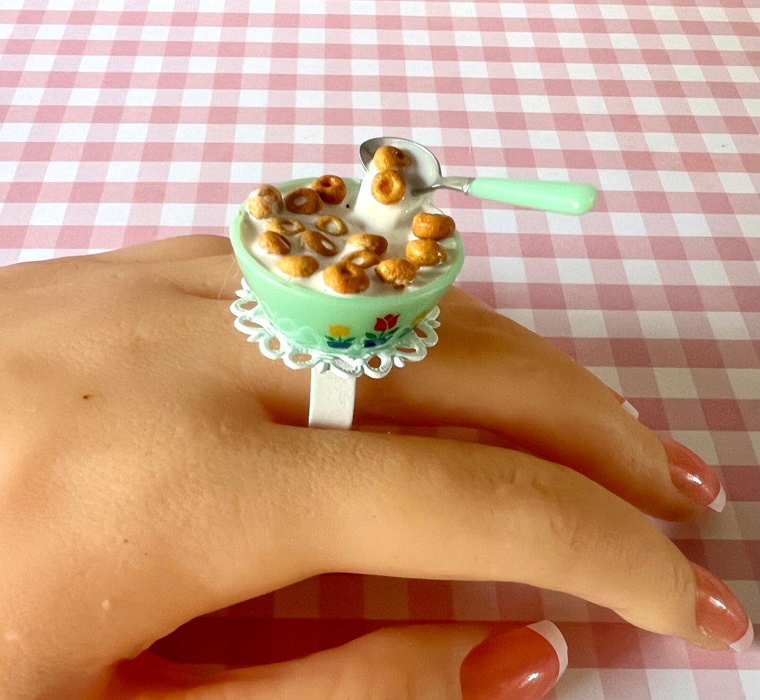 Cereal Ring Loops Cereal Ring Breakfast Jewelry Miniature Food Jewelry ...