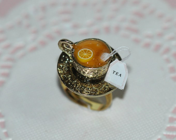 Tea Party Ring - Food Ring - Miniature Food Jewelry - Tea Party Jewelry ...