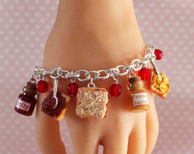 Peanut Butter and Jelly Bracelet -sandwich Charm Bracelet - Peanut ...