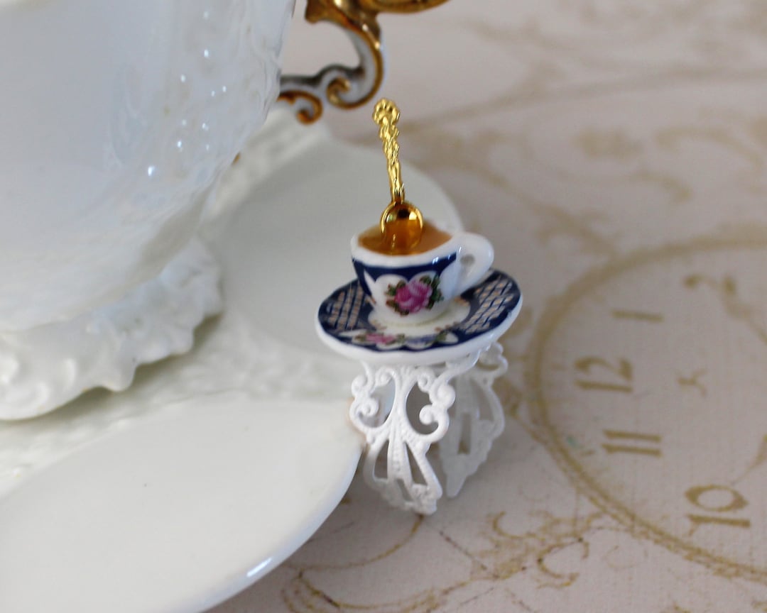 Tea Party Ring - Alice in Wonderland Ring - Tea Cup Ring- Food Jewelry - Food Ring - Tea Party ...