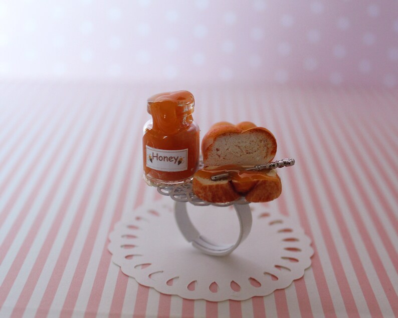 Breakfast Ring Honey Ring Food Ring Miniature Food - Etsy