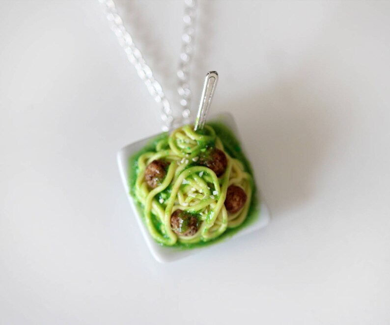Italian Food Spaghetti Necklace Kawaii Necklace Spaghetti | Etsy