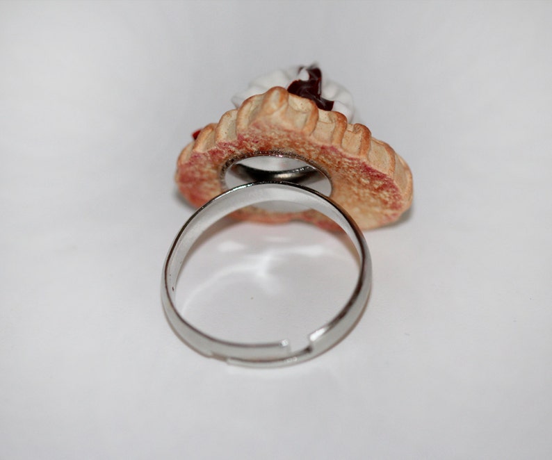 Chocolate Waffle Ring Food Ring Kawaii Ring Heart Waffle - Etsy