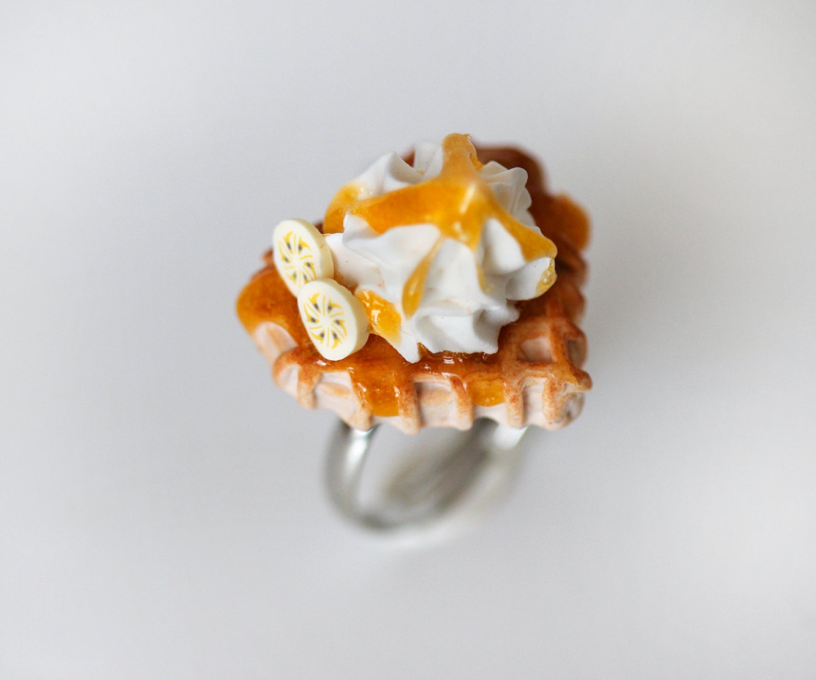 Waffle Ring Food Ring Maple Syrup and Bananas Waffle Ring - Etsy