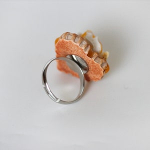 Waffle Ring - Food Ring - Maple Syrup and Bananas Waffle Ring- Kawaii ...