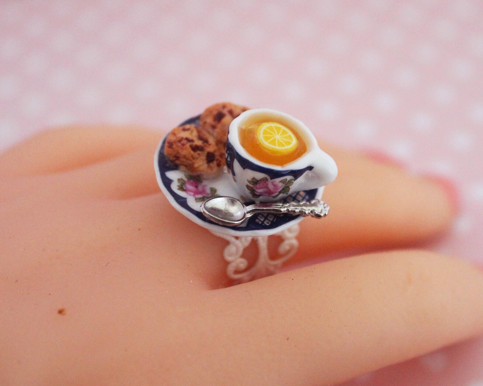 Tea Party Ring Cookie Ring Tea Cup Ring Lemon Tea and - Etsy