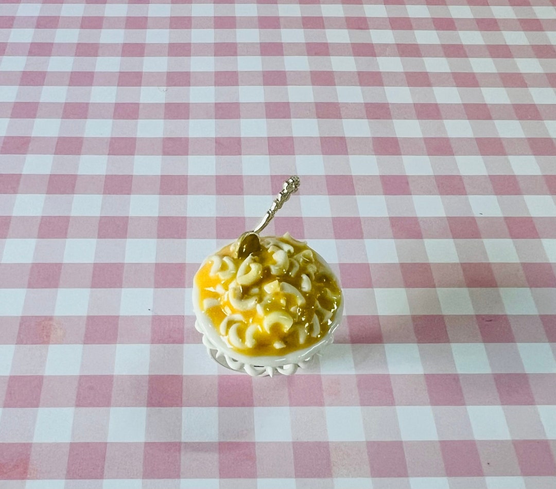 Macaroni and Cheese Ring Pasta Ring Food Ring Kawaii Ring Miniature ...