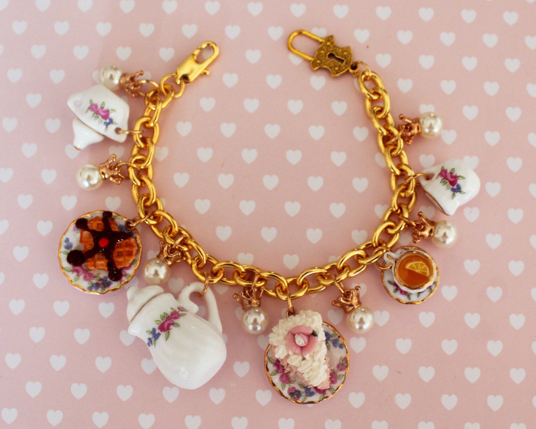 Tea Party Bracelet Marie Antoinette Bracelet Let Them Eat Cakes ...