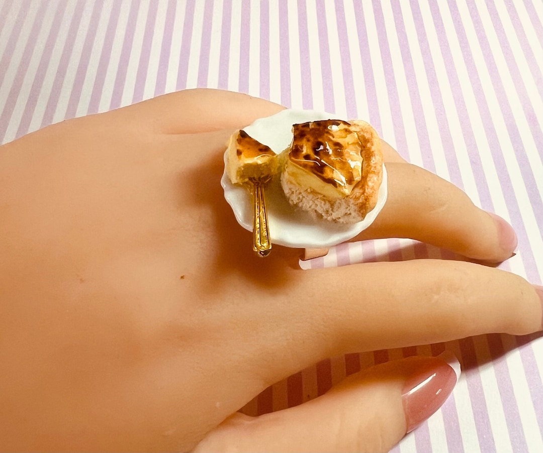 Caramel Pudding Ring Flan Ring Food Ring Food Jewelry Pudding Ring ...