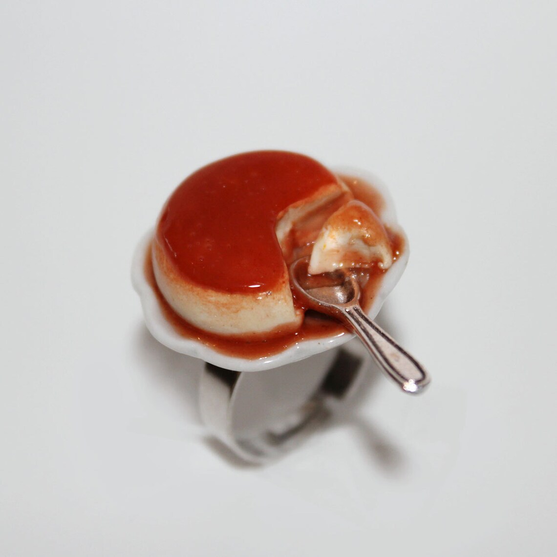 Caramel Pudding Ring Flan Ring Food Ring Food Jewelry | Etsy