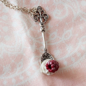 Raspberry Necklace Realistic Raspberry Pendant Sweet Food Necklace Clay ...