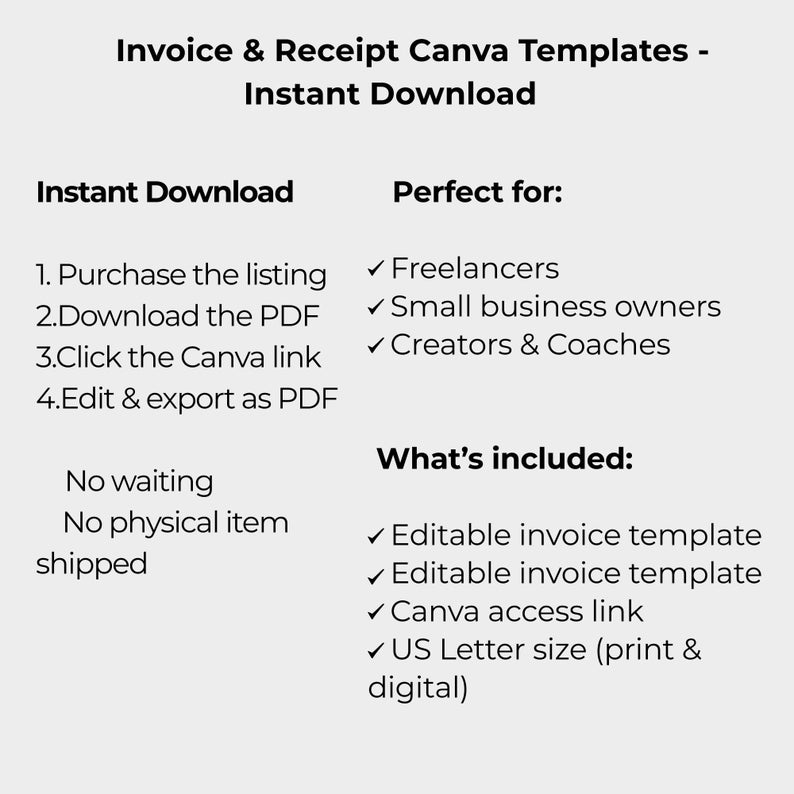 Canva Invoice & Receipt Template | Editable Small Business Forms ...