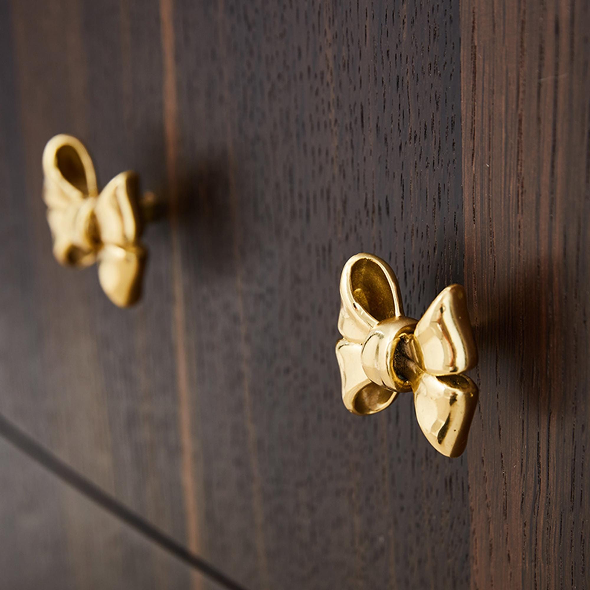 Brass Bow Knob: Dresser Drawer Hardware, Sleek Kitchen Cabinet Accent ...