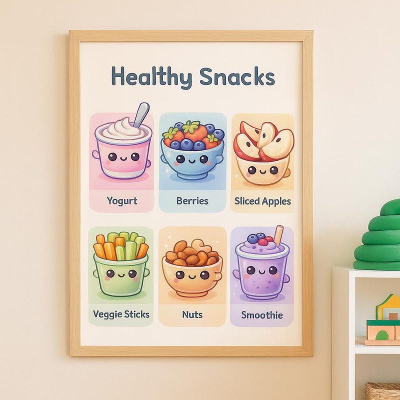 Healthy Snack Poster - Etsy