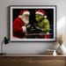 Santa vs Grinch Boxing Poster • Funny Christmas Wall Art • Holiday ...