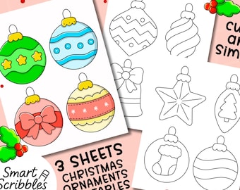 free printable coloring ornaments